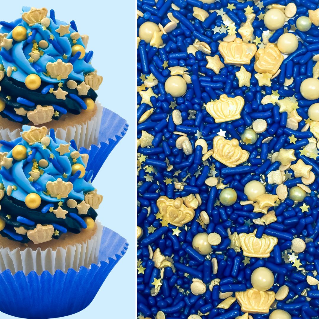 Classic King Crown Royalty Sprinkle Mix (Blue) - 4oz — SprinkleDeco