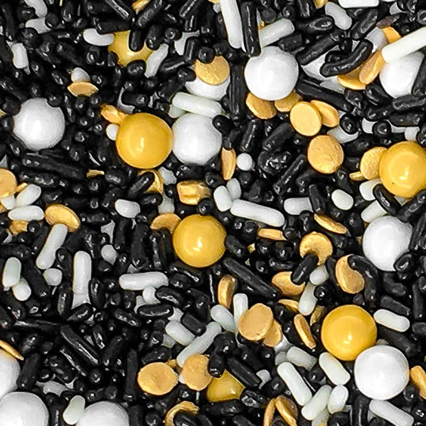 Shabby Sprinkle Mix (Black/Gold) - 4oz — SprinkleDeco