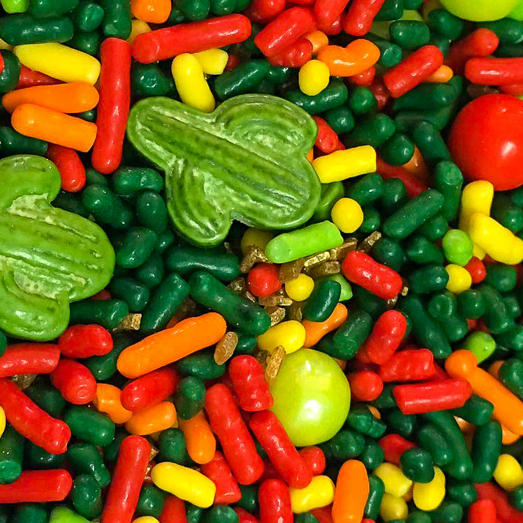 Cactus Fiesta Sprinkle Mix - 4ozEdible Cake Supplies Cookie Cupcake ...