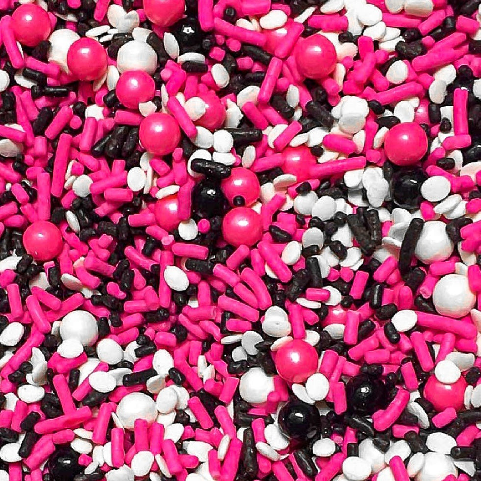 Shabby Sprinkle Mix (Pink/Black) - 4oz — SprinkleDeco