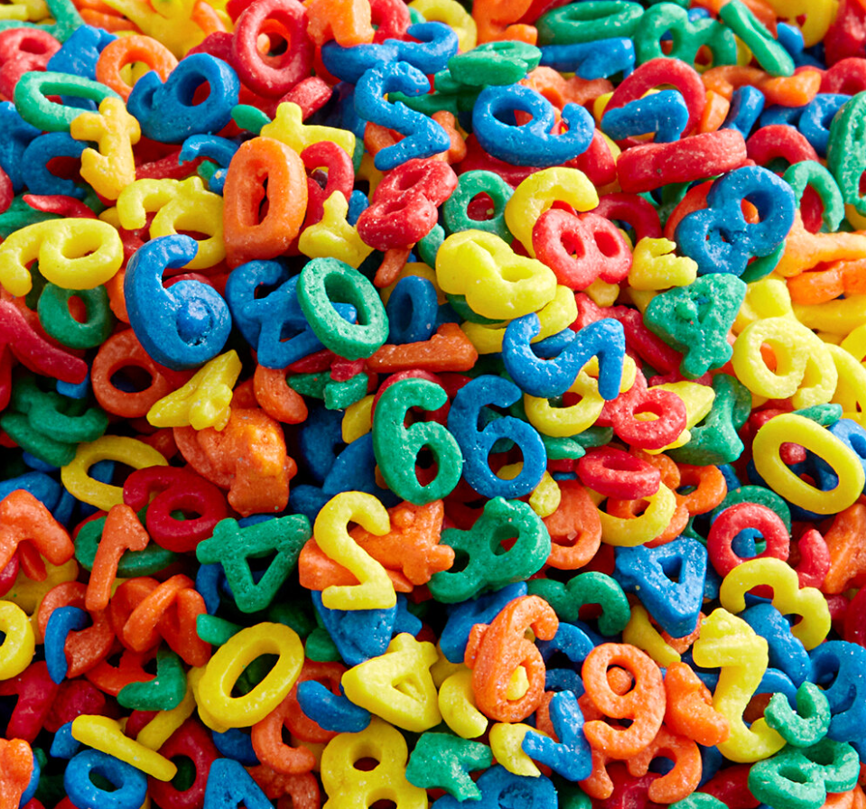 Numbers & Alphabet Edible Cake Confetti Cupcake IceCream Food ...