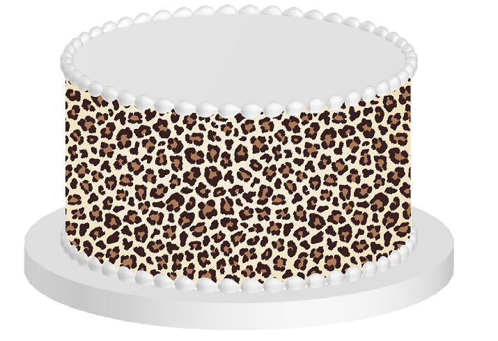 Leopard Edible Cake Decoration WrapEdible Cake Supplies Cookie Cupcake ...